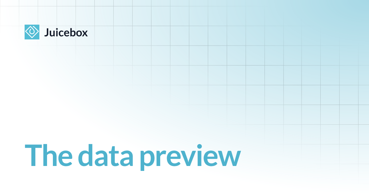 The data preview | Juicebox