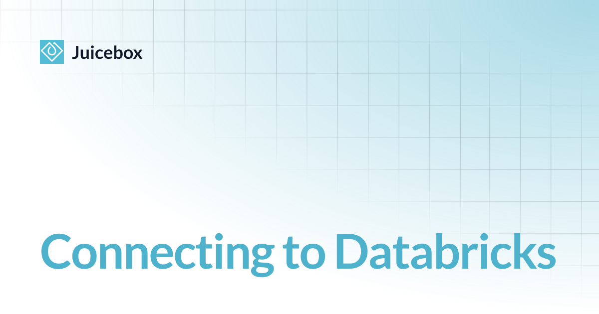 Connecting to Databricks | Juicebox